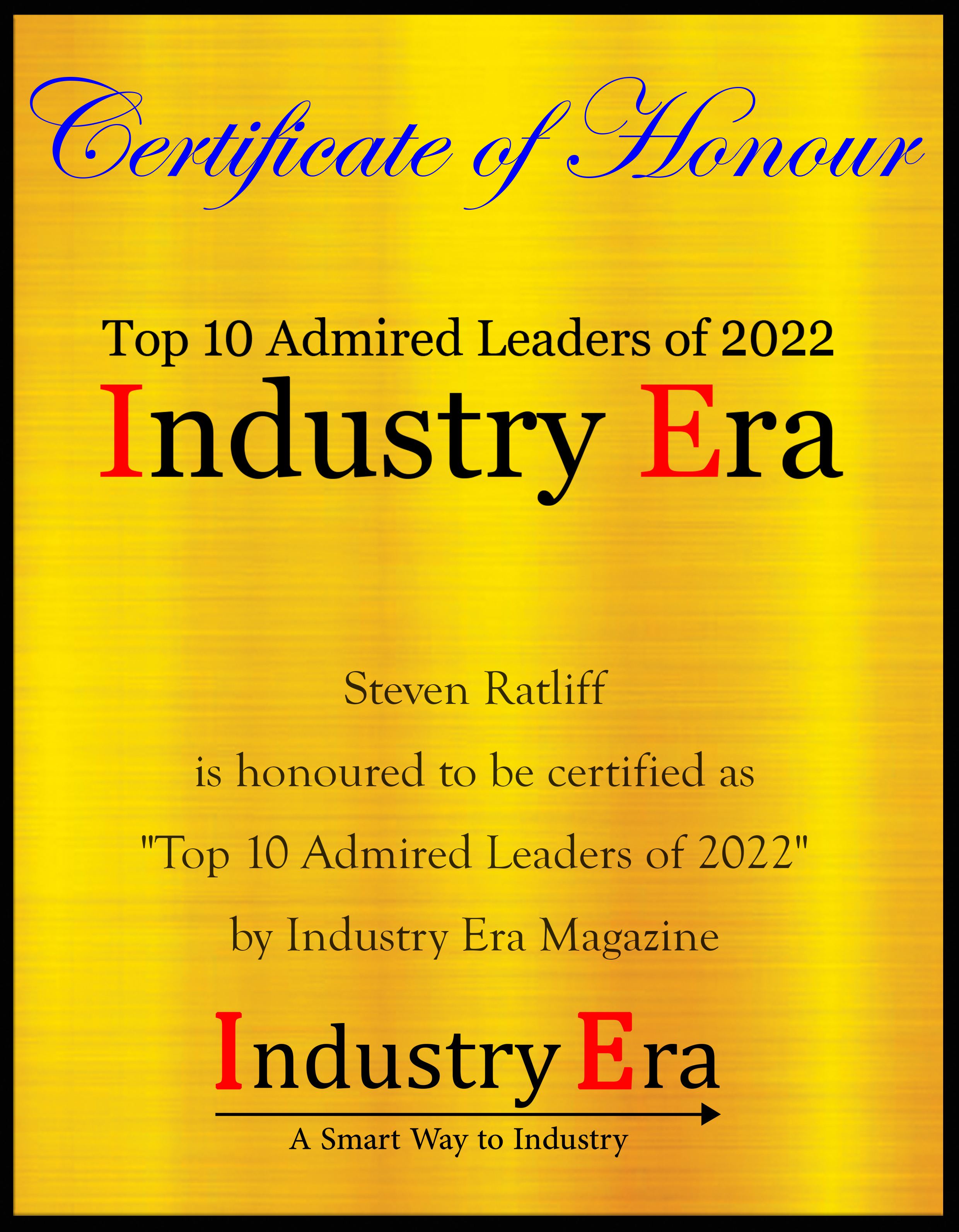 Steven Ratliff, CEO of San Antonio Laser Engraving, Top 10 Admired ...