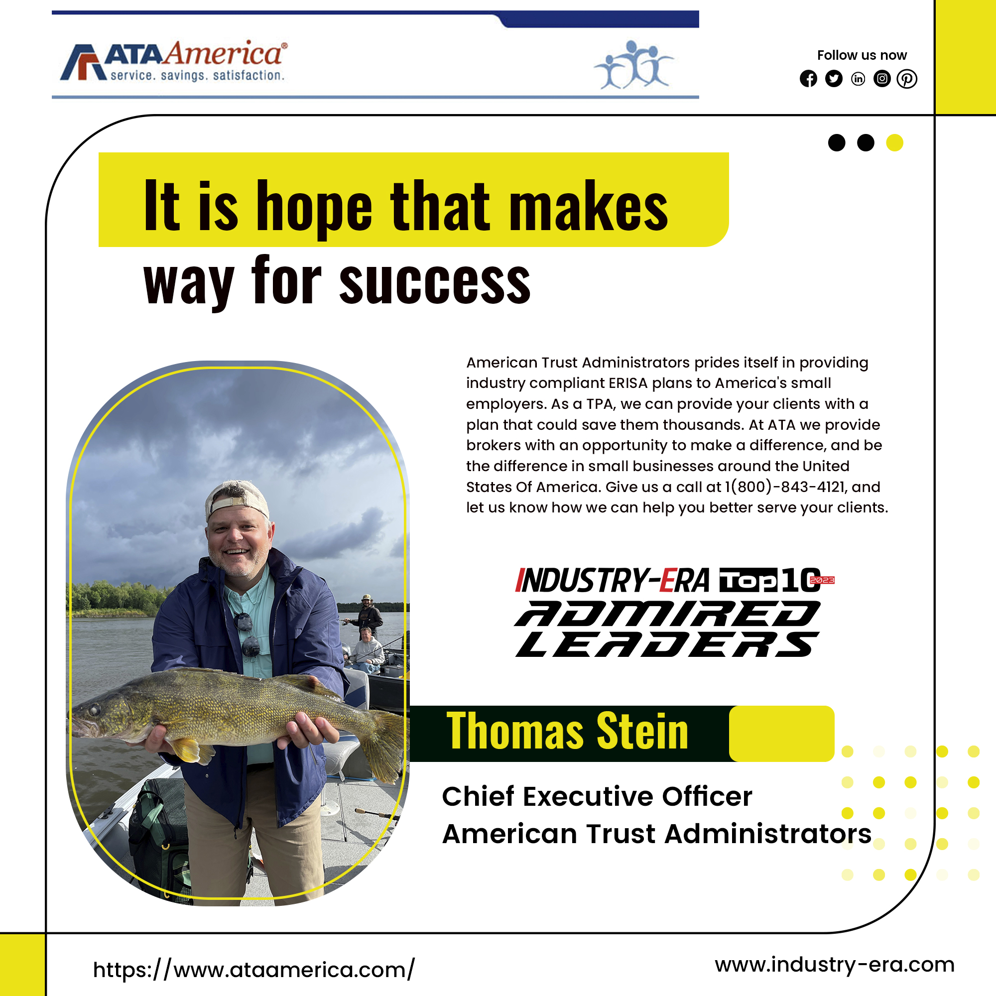 Thomas Stein, Chief Executive Officer of American Trust Administrators ...