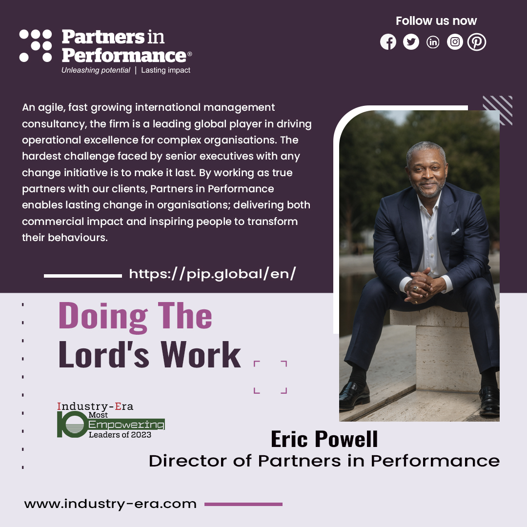 Eric Powell, Director of Partners in Performance, 10 Most Empowering Leaders of 2023 | Industry Era