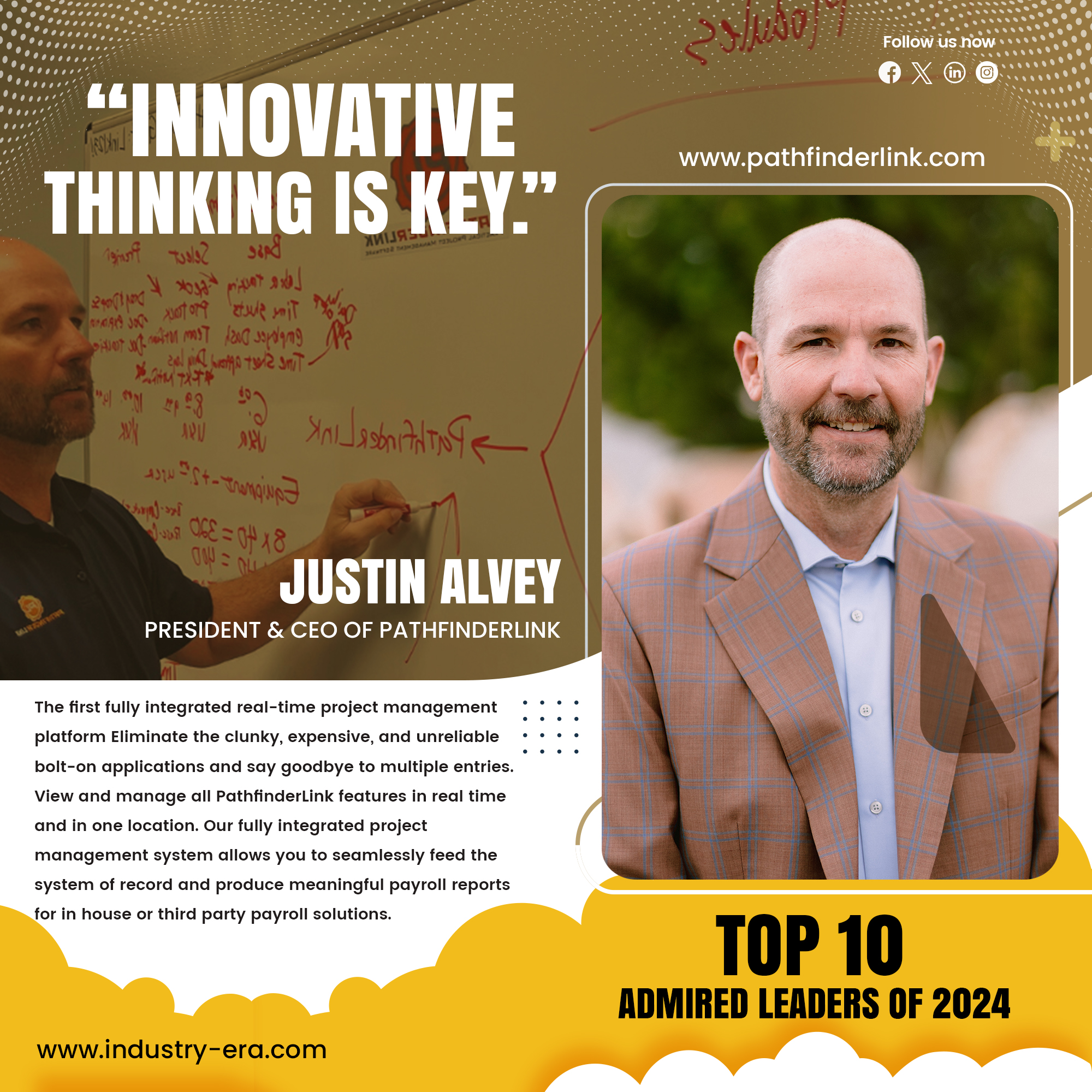 Justin Alvey, President & CEO of PathfinderLink, Top 10 Admired Leaders ...
