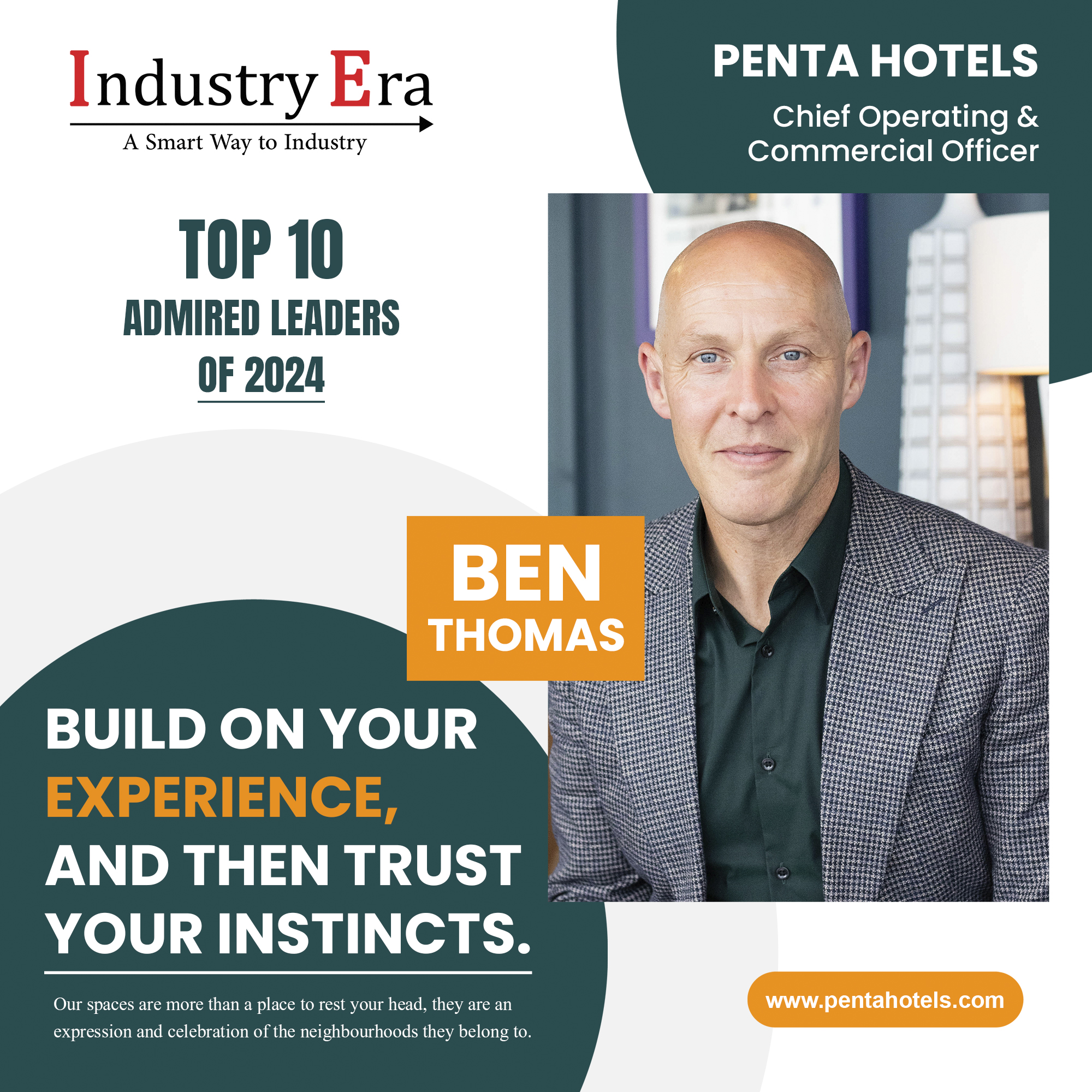 Ben Thomas, Chief Operating & Commercial Officer of Penta Hotels, Top ...