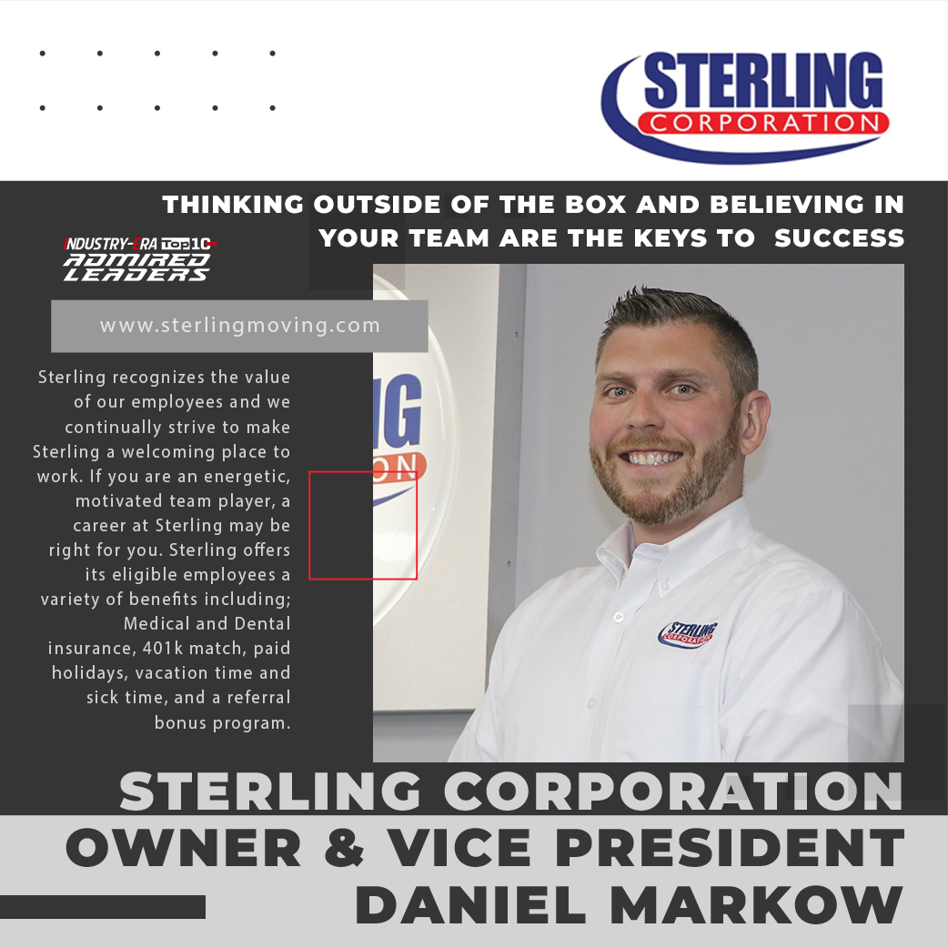 Daniel Markow, Owner & Vice President of Sterling Corporation, Top 10 Admired Leaders of 2023 ...