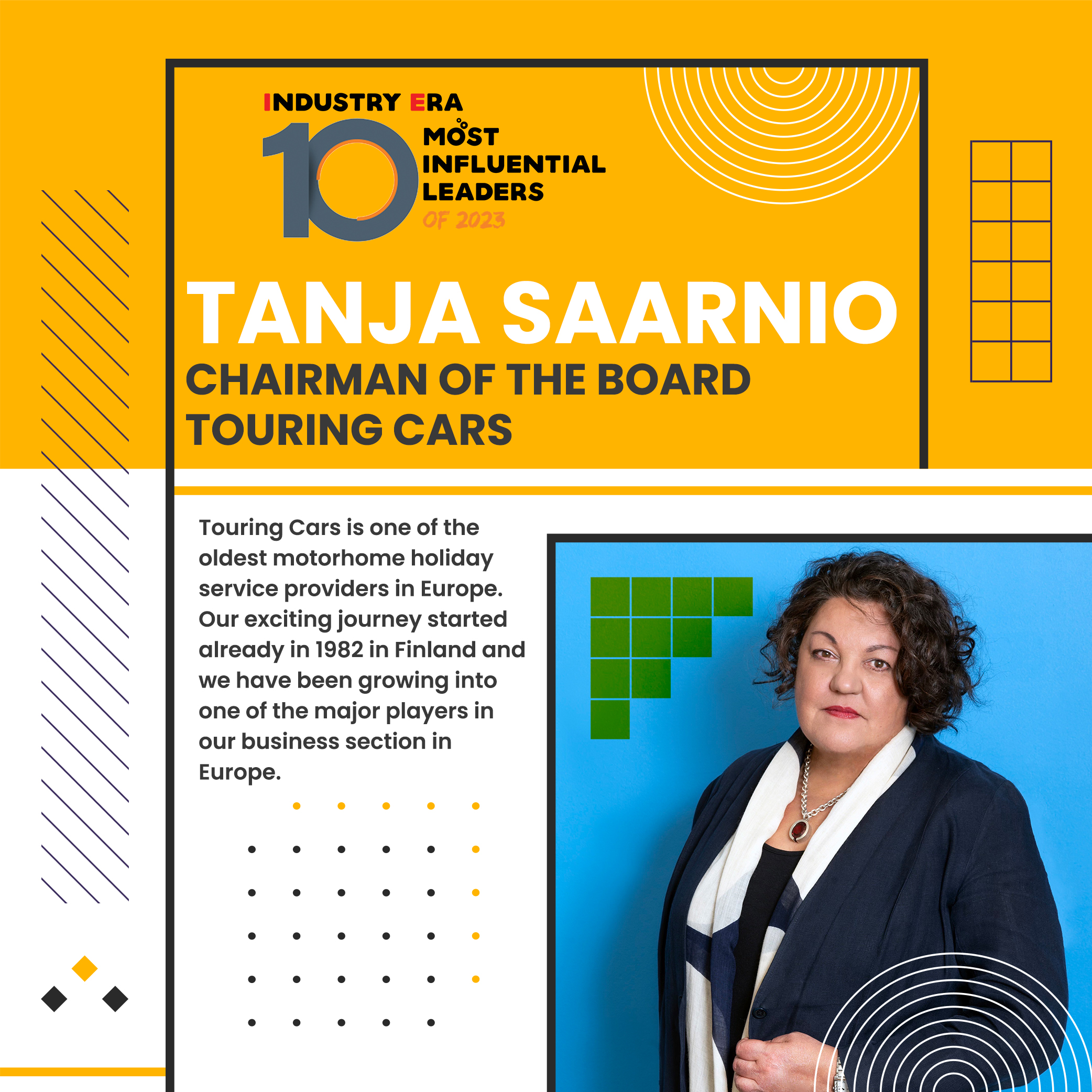 Tanja Saarnio, Chairman of the Board at Touring Cars, 10 Most ...